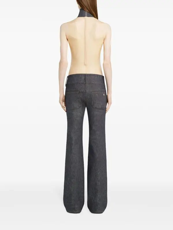 COURREGES Illusion Bodysuit - Grey