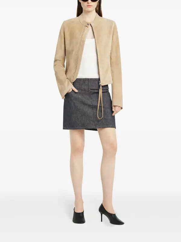 COURREGES Suede Jacket - Neutrals