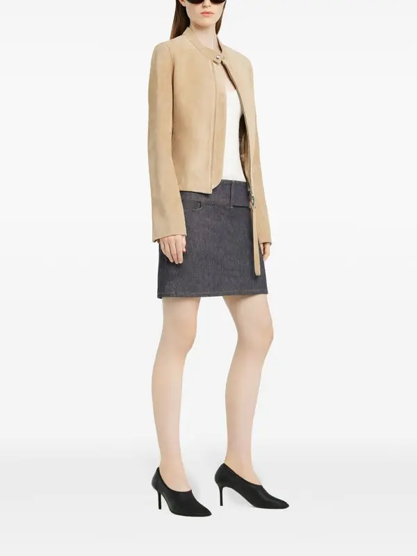 COURREGES Suede Jacket - Neutrals