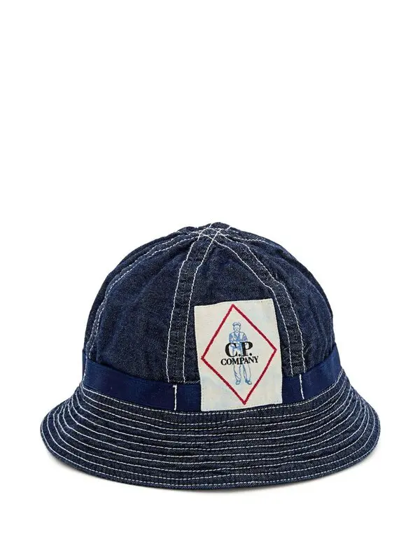 C.P. COMPANY Denim Bucket Hat - Blue