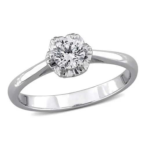 JULIANNA B. 3/8 Ctw Lab-grown Diamond 18k Engagement Ring - White Gold