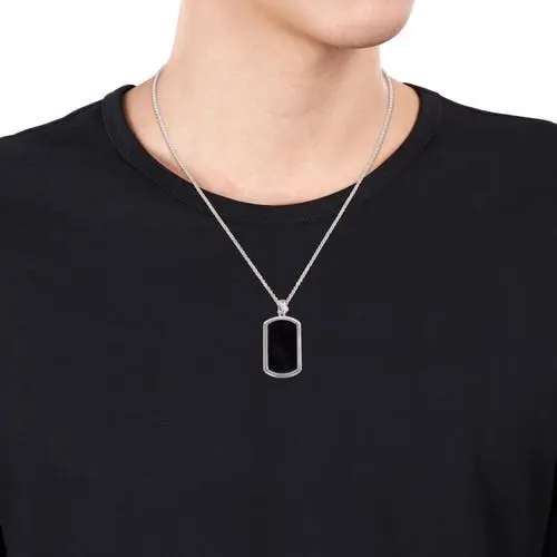 JULIANNA B. Sterling Silver Accent Enamel Pendant Necklace