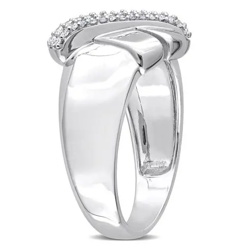 JULIANNA B. 14k Gold 0.25 Ctw Diamond Crossover Ring - White Gold/diamond