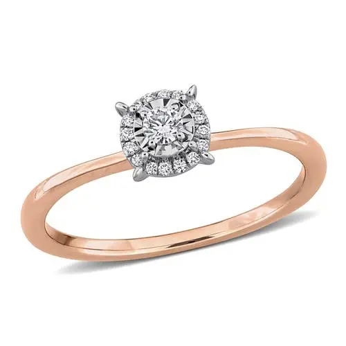 JULIANNA B. Lab-grown Diamond 18k Two-tone Ring - Rose Gold