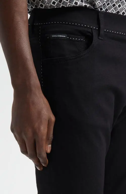 Dolce & Gabbana Stretch Cotton Tapered Pants