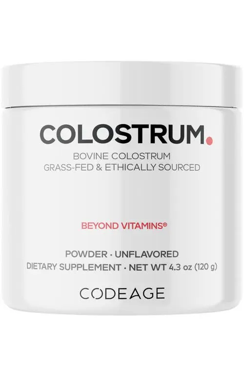 CODEAGE Grass-fed Bovine Colostrum Powder Supplement - White