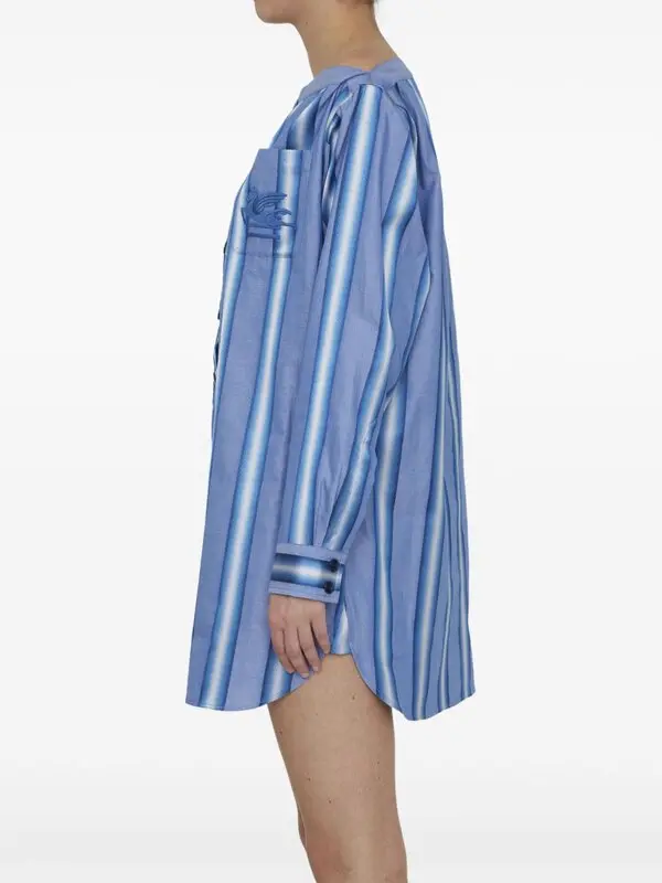 Etro Striped Shirt Dress - Blue