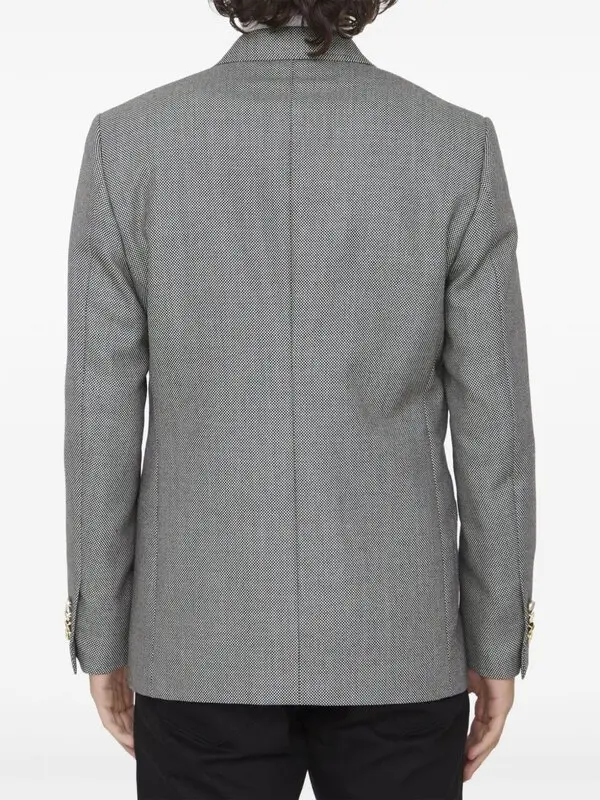 LARDINI Double-breasted Wool Jacket - Grey