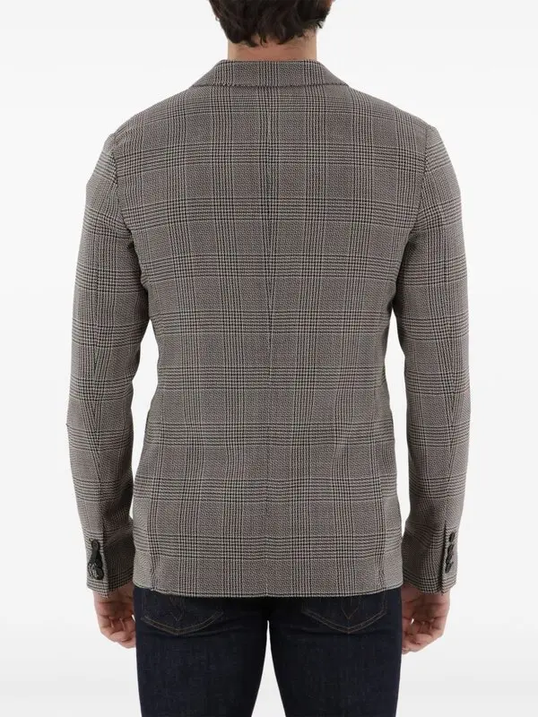 TONELLO Double-breasted Glen Plaid Jacket