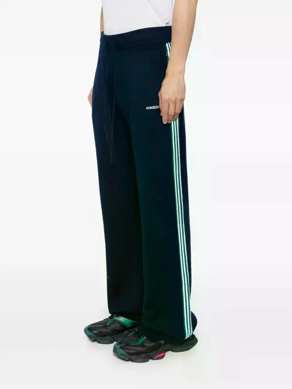 Casablanca Embroidered Logo Pants - Blue