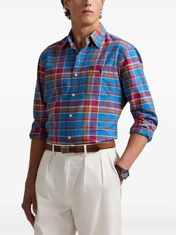 Polo Ralph Lauren Plaid Poplin Shirt - Blue