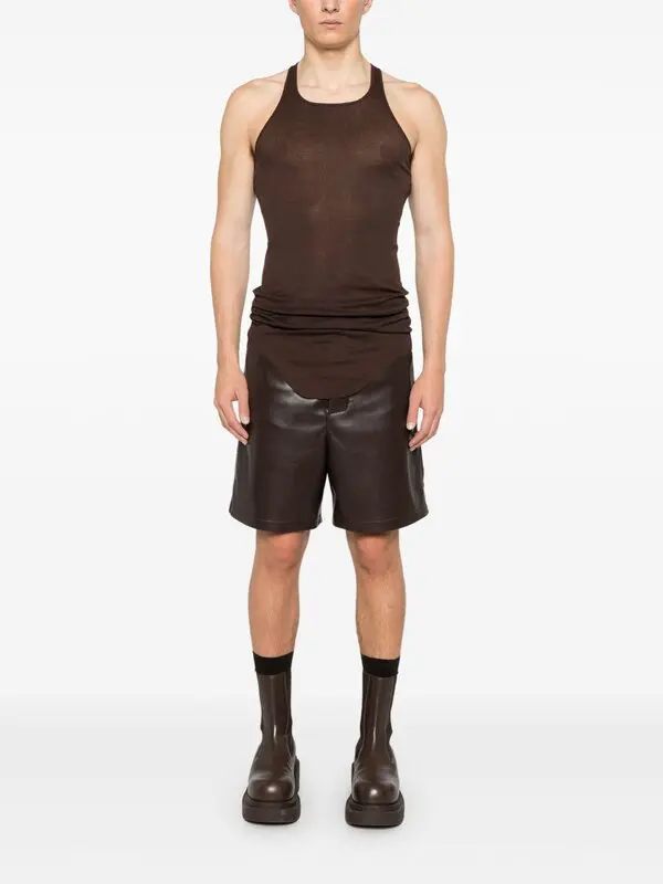 Rick Owens Basic Rib Tank - Brown