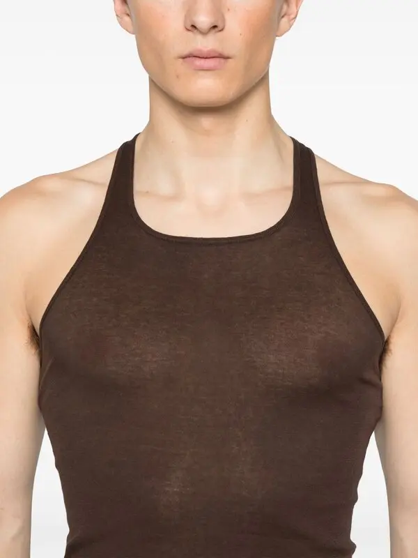 Rick Owens Basic Rib Tank - Brown