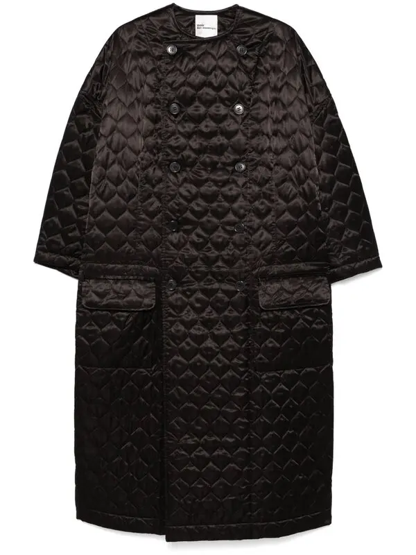 Noir Kei Ninomiya X Comme Des Garcons Quilted Coat - Black