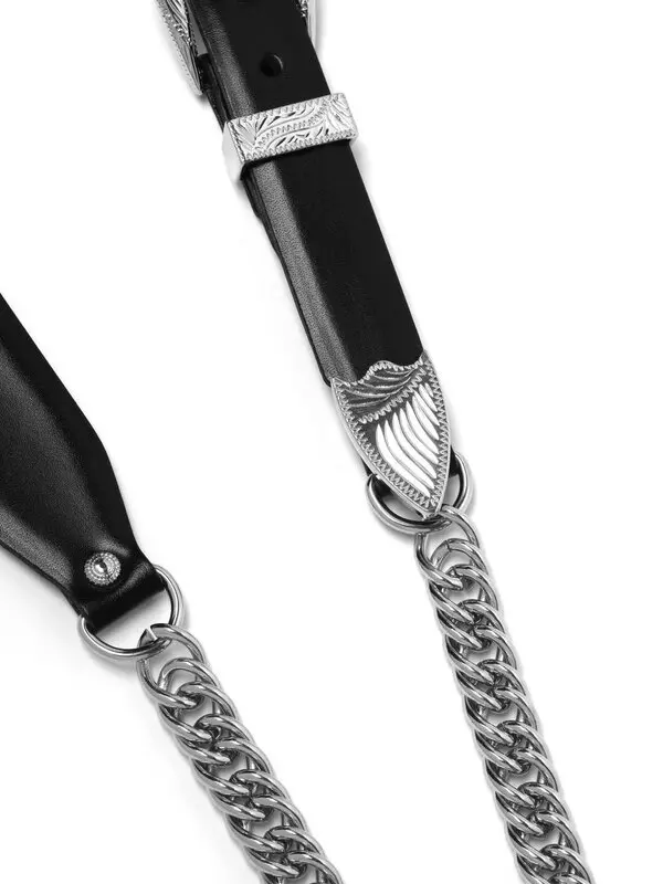 Toga Leather Phone Strap In Black - 30% Off | Editorialist