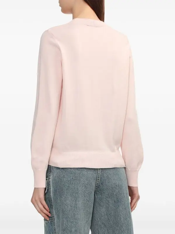 A.p.c. Logo-embroidered Cotton Cardigan - Pink