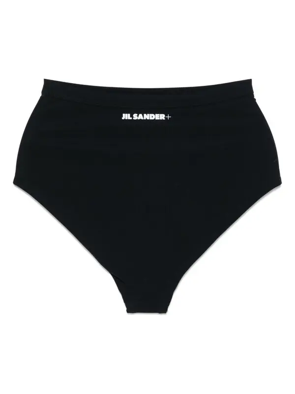 JIL SANDER Logo-print Bikini Bottom - Black