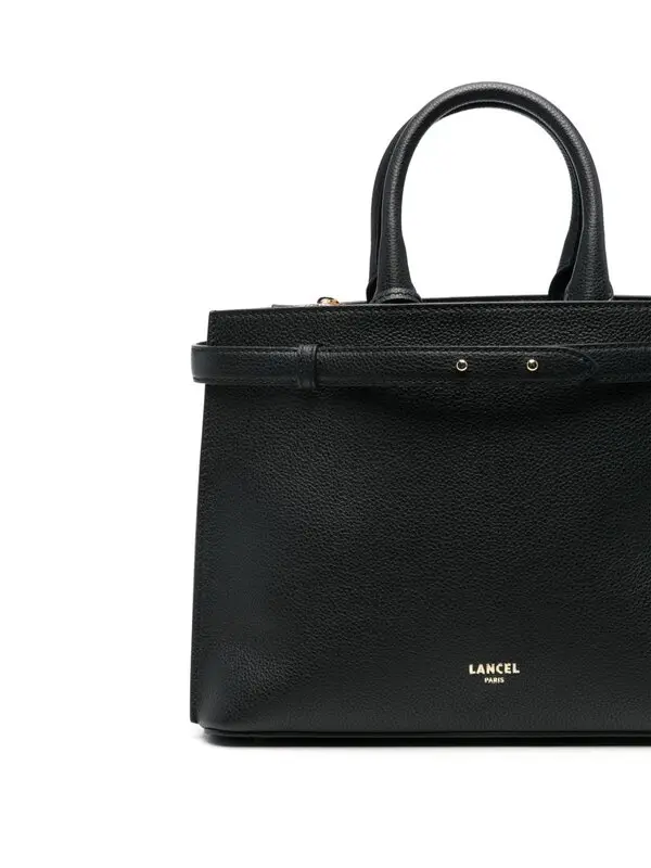 LANCEL Medium Leather Tote Bag - Black
