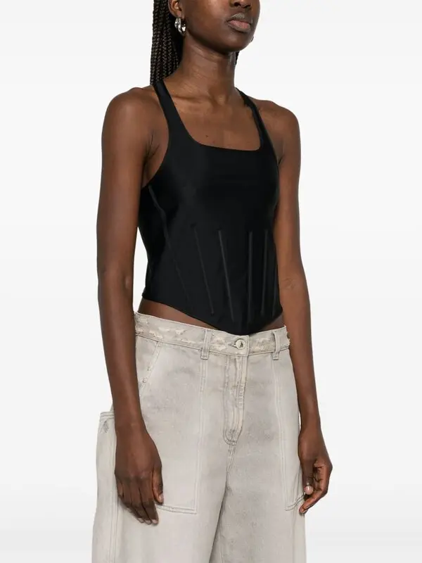 MUGLER Corset Top - Black