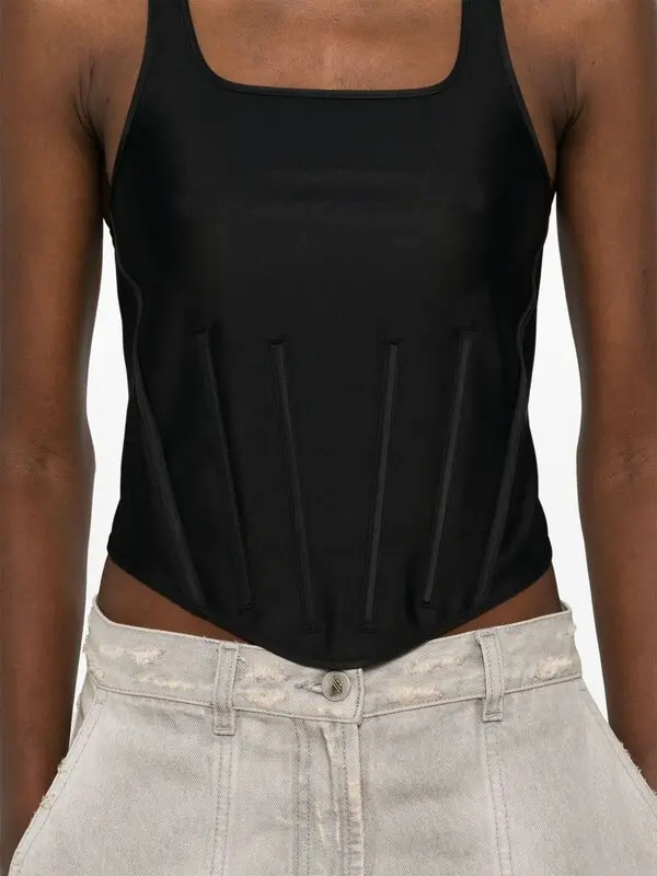 MUGLER Corset Top - Black