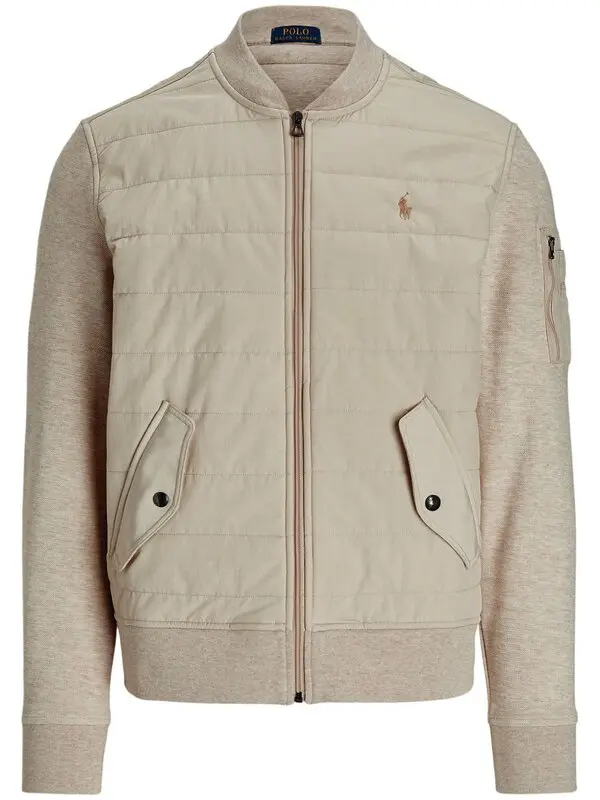 Ralph Lauren Hybrid Bomber Jacket Neutrals Editorialist