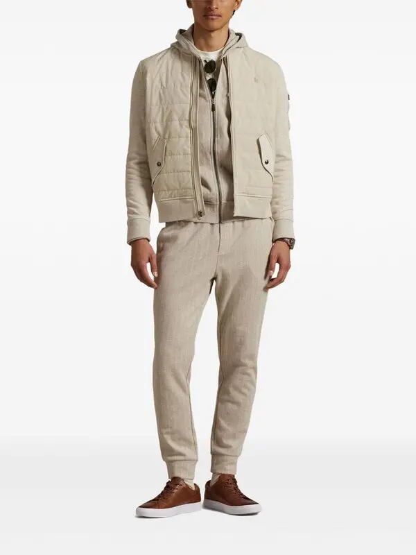 Ralph Lauren Hybrid Bomber Jacket - Neutrals | Editorialist