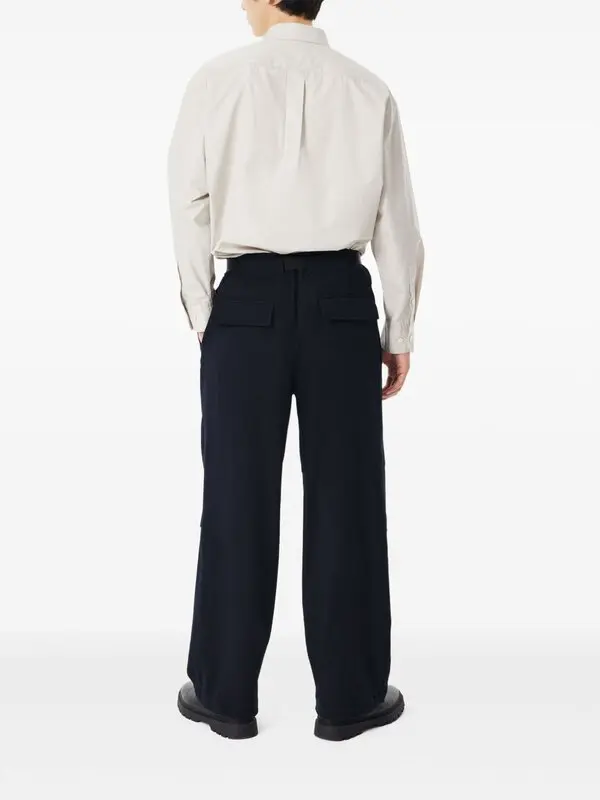 STUDIO TOMBOY Belted Wool Trousers - Black