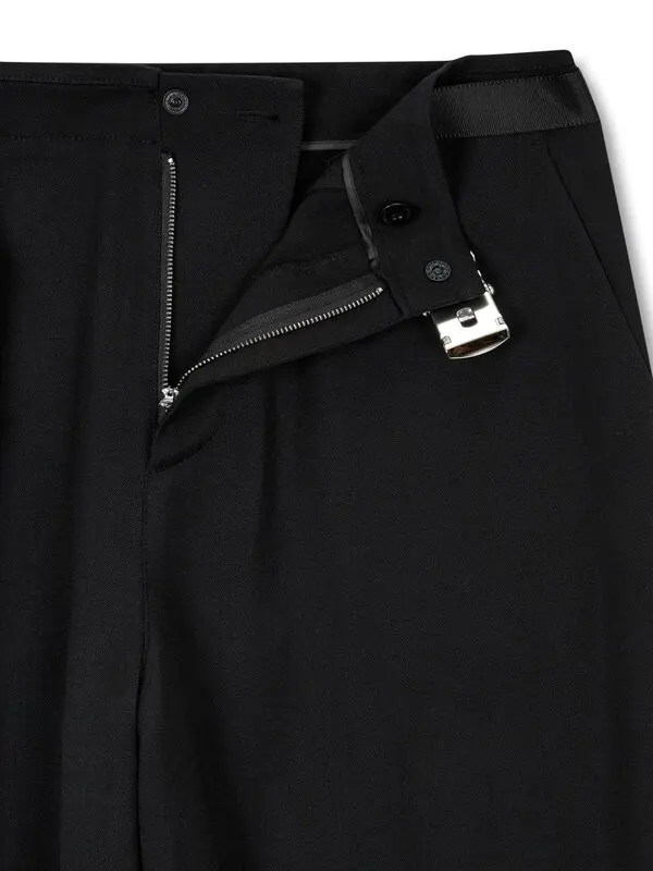 STUDIO TOMBOY Belted Wool Trousers - Black