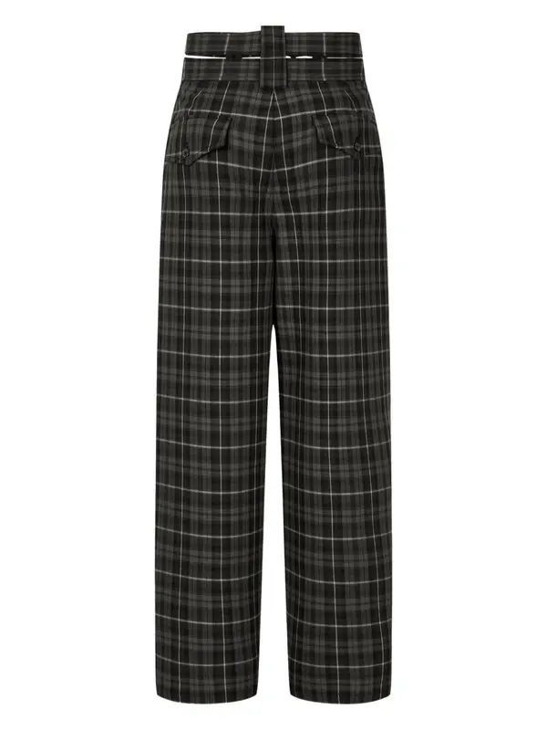 STUDIO TOMBOY Tartan-check Belted Trousers