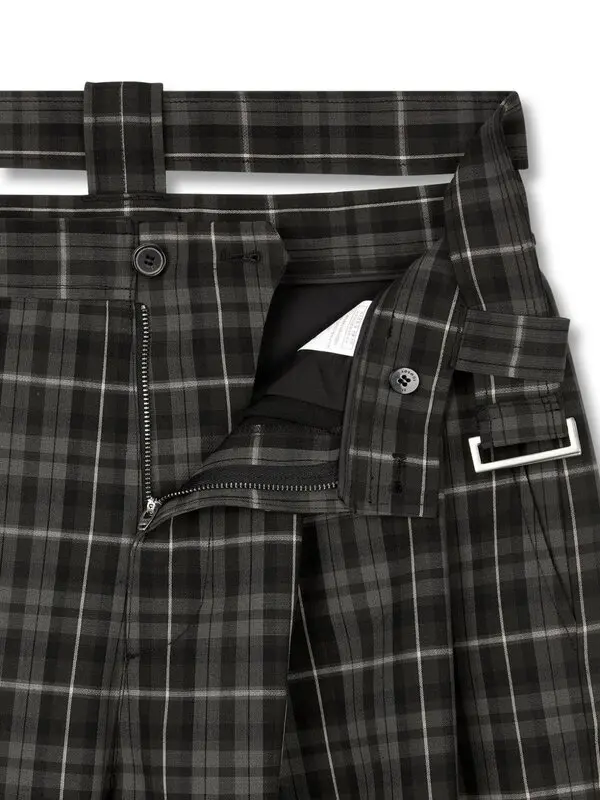 STUDIO TOMBOY Tartan-check Belted Trousers