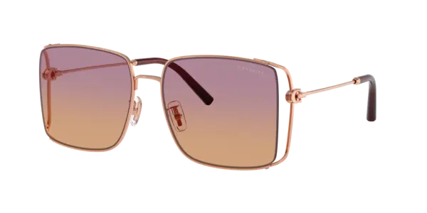 COACH Square Frame Sunglasses - Sunset Peach Gradient