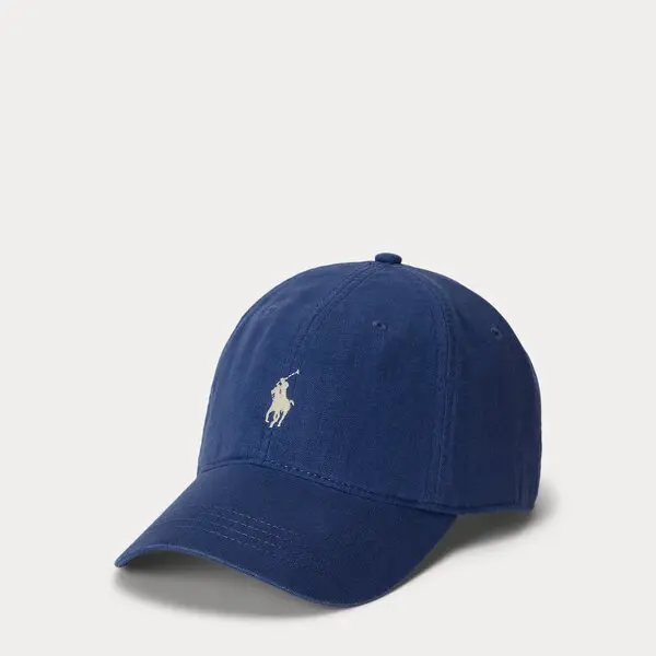 Ralph Lauren Linen Ball Cap - Dusty Azure