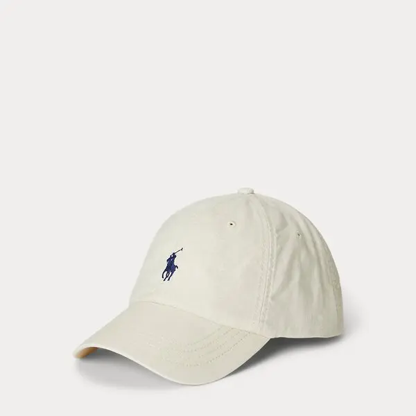 Ralph Lauren Linen Ball Cap - Full Cream