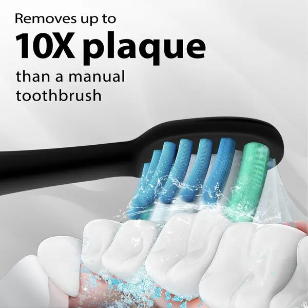 MYSMILE Sonic Toothbrush & Replacement Heads Bundle