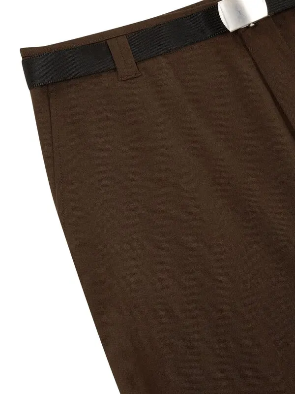 STUDIO TOMBOY Belted Wool Trousers - Brown