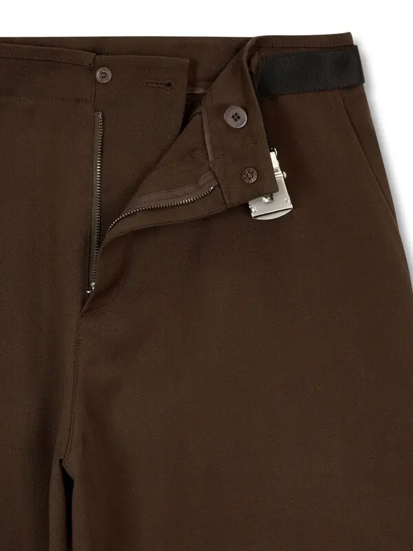 STUDIO TOMBOY Belted Wool Trousers - Brown