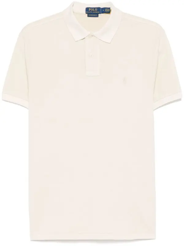 Polo Ralph Lauren Polo Pony Embroidered Polo Shirt - Neutrals