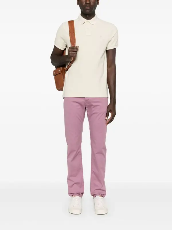 Polo Ralph Lauren Polo Pony Embroidered Polo Shirt - Neutrals