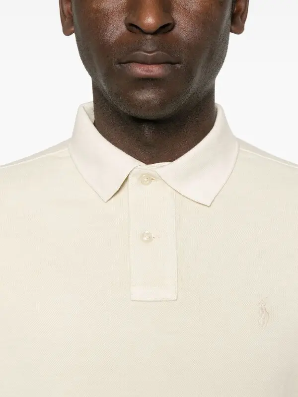 Polo Ralph Lauren Polo Pony Embroidered Polo Shirt - Neutrals