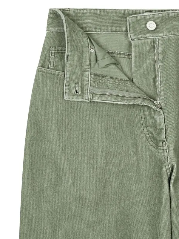 STUDIO TOMBOY Corduroy Wide-leg Trousers - Green
