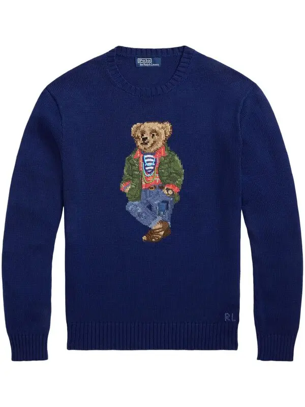 Polo Ralph Lauren Polo Bear Knit Sweater - Blue | Editorialist
