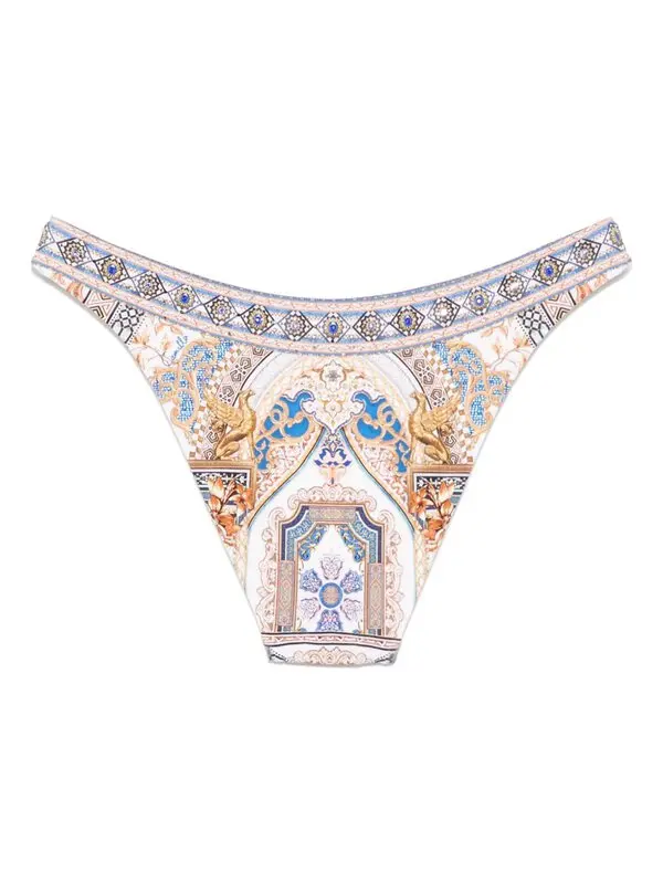 Camilla Mosaic-print Bikini Bottoms