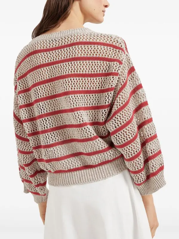 Brunello Cucinelli Net Sweater - Neutrals