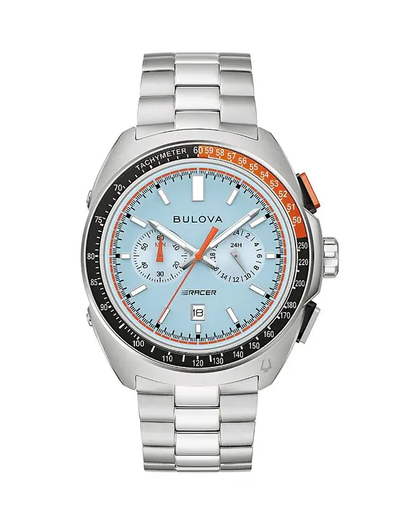 Bulova Performance Racer Chronograph Watch - Blue/silver