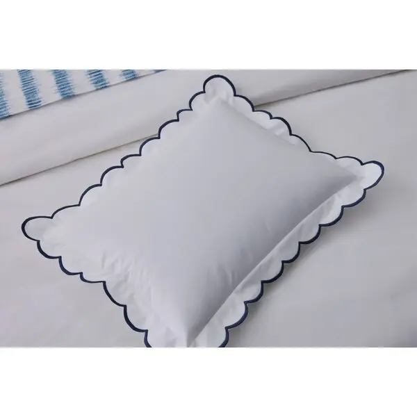 MATOUK Dakota Percale Standard Sham - Steel Blue