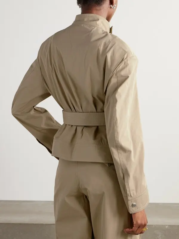 Bottega Veneta Belted Asymmetric Cotton-blend Jacket