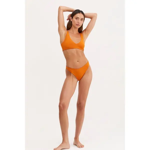 AU NATUREL BY GOTTEX Kaia V-neck Bra Swim Top - Clay/spi