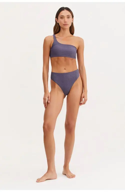 AU NATUREL BY GOTTEX Mona One Shoulder Bikini Top - Navy/olive
