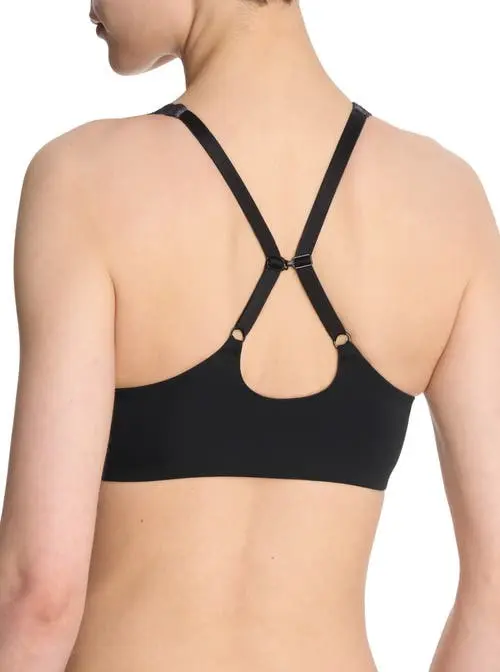 Natori Pure Luxe Covertible Front Close Underwire Bra - Black