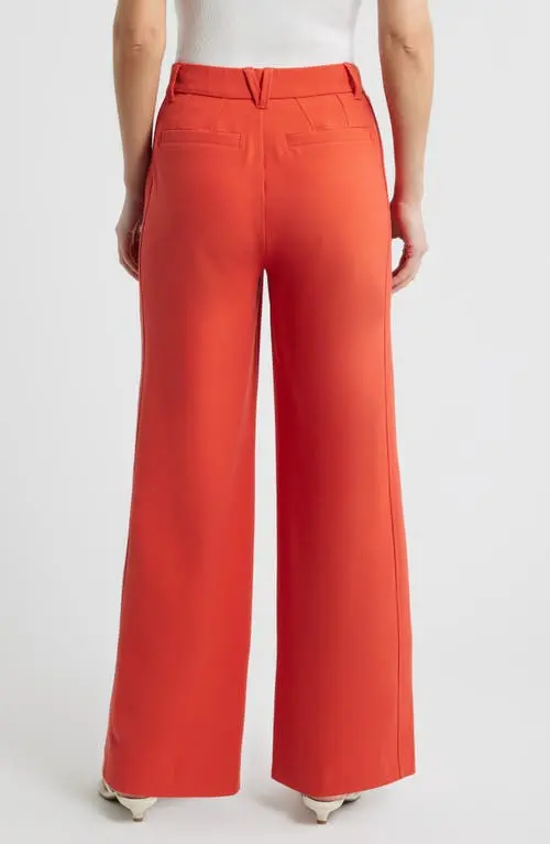 Wit & Wisdom Relaxed Waist Wide Leg Trousers - Red Clay